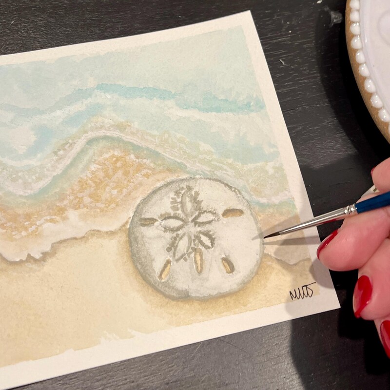 Sand Dollar Painting - Etsy