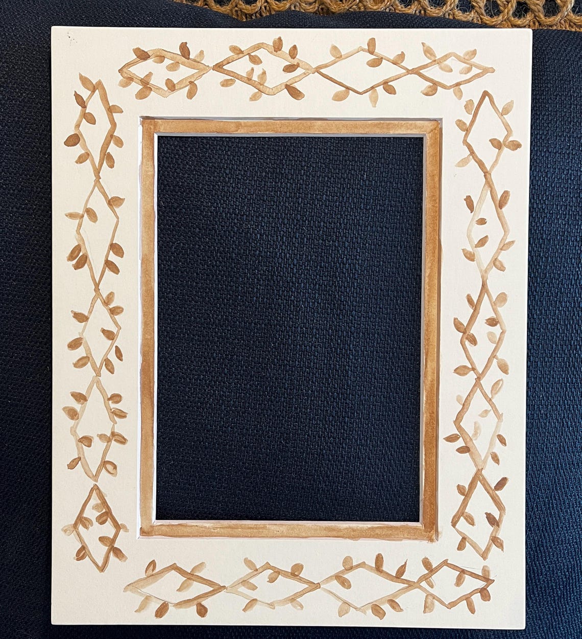 Picture Frame DOUBLE Mat for 5x7 Photo, 8x10 Frame, Hand Painted - Etsy