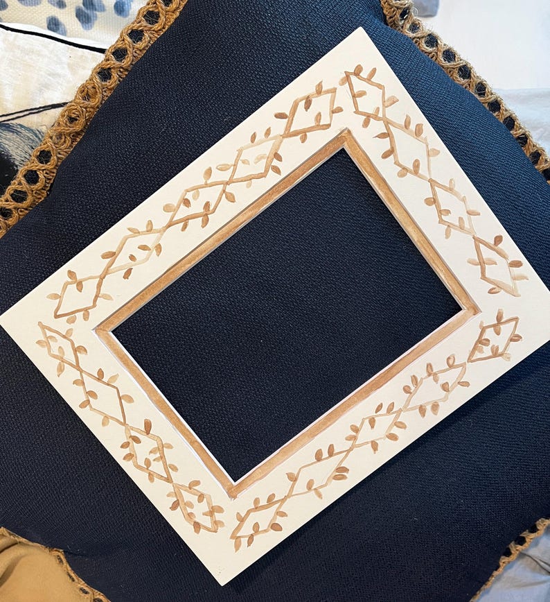 Picture Frame DOUBLE Mat for 5x7 Photo, 8x10 Frame, Hand Painted - Etsy
