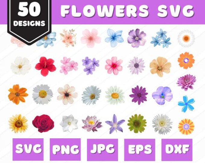 Flower SVG Bundle, Flowers Svg, Spring, Flowers Designs for Shirts ...