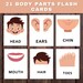 Body Parts Flashcards, Printable Montessori Flash Cards,pre-school ...