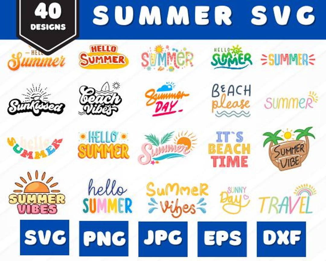 Retro Summer Svg Png Bundle, Trendy Summer Svg, Front and Back Svg ...
