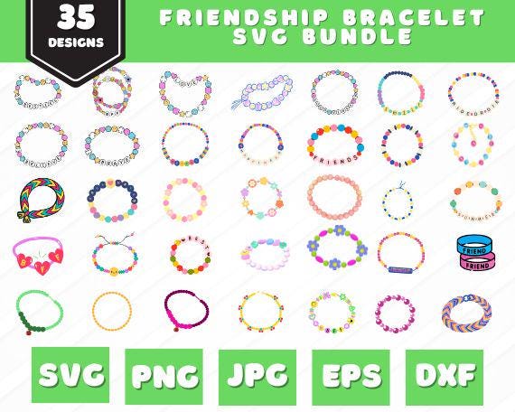 Friendship Bracelet SVG PNG Bundle, Friendship Bracelet Clipart ...