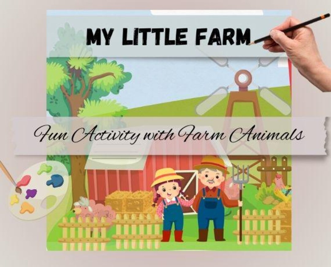 Farm Activity Book Printable Farm Animals Activity Pack Farm Birthday ...