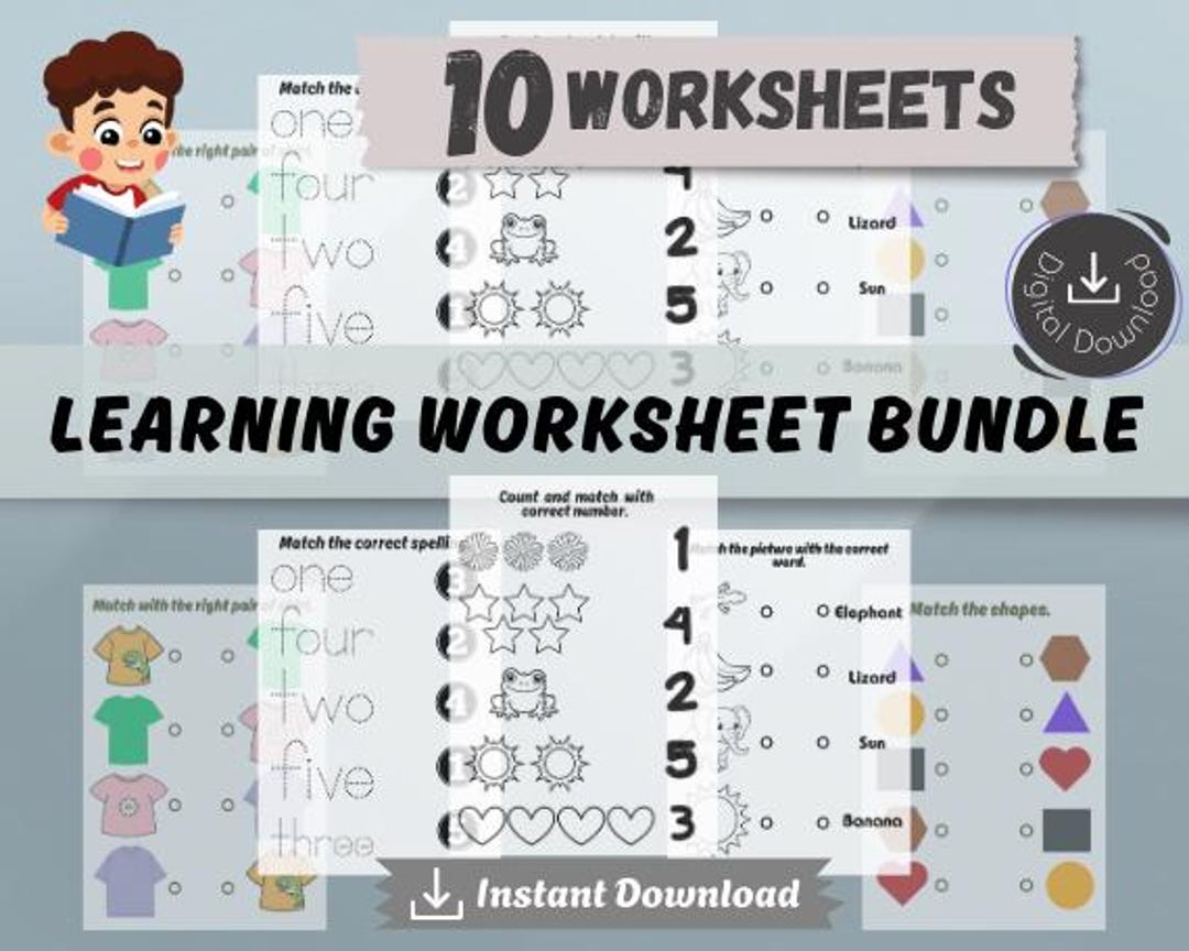 Preschool Pre-k + Kindergarten Learning Bundle | Printable Activity ...