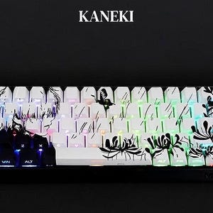 Kaneki Tokyo Ghoul Keycap Set | PBT Keycaps | Side Print | Shine ...