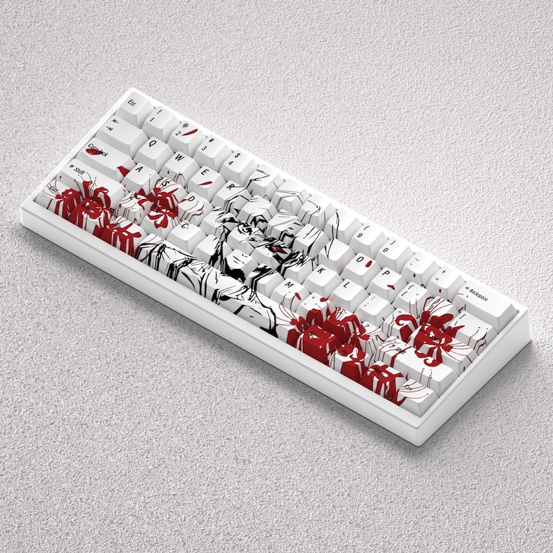 Kaneki Tokyo Ghoul Keycap Set | PBT Keycaps | Side Print | Shine ...
