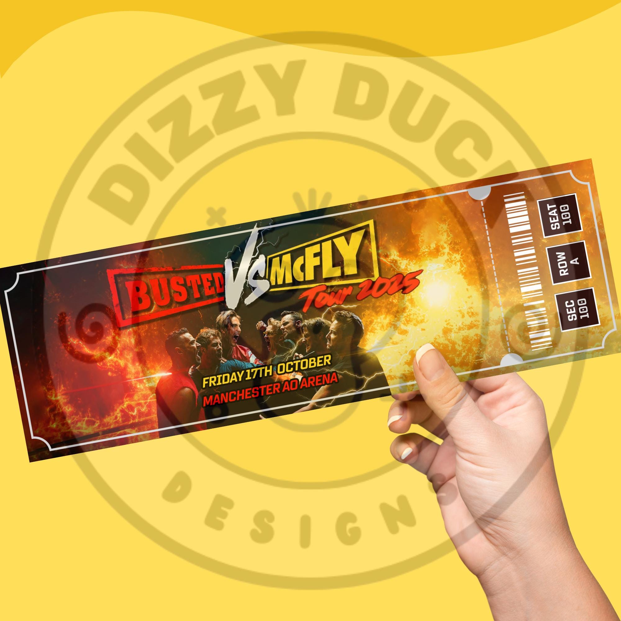 Busted Vs Mcfly 2025 Tour | Personalised Event Souvenir DIGITAL TICKET ...
