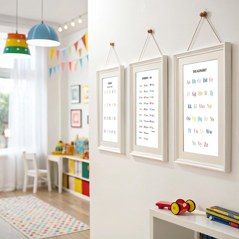 Educational Preschool Posters Set of 15 Printable Nursery Decor Wall ...