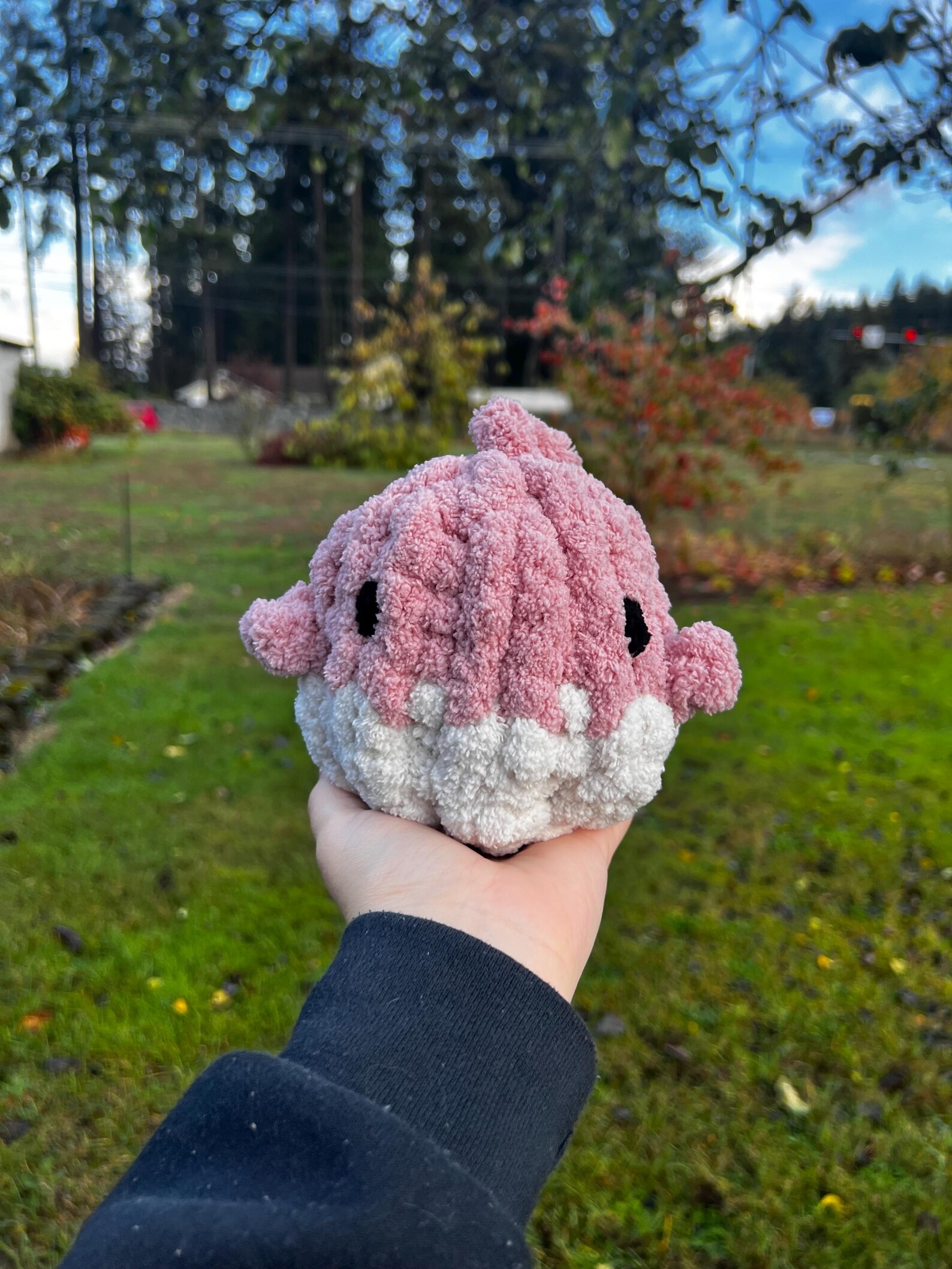 Handknit Whale Plushie: Derpy Crochet Stuffed Animal - Etsy