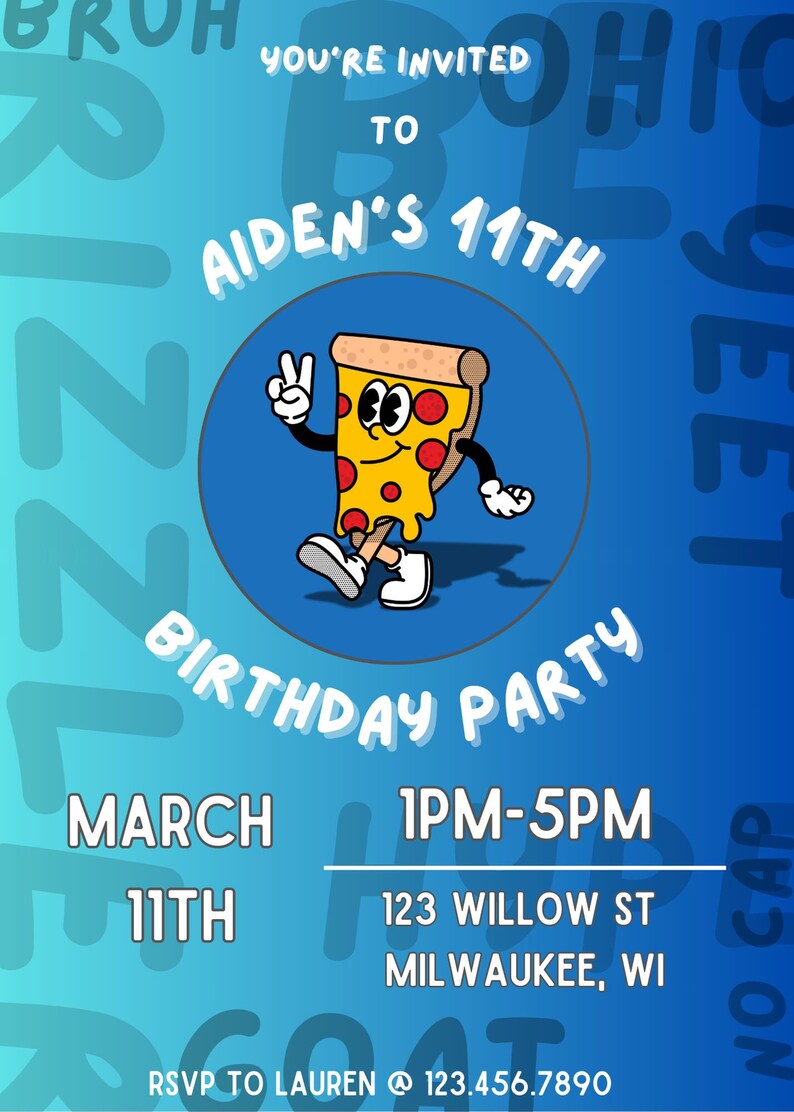 Editable Boy Birthday Party Invitation - Etsy