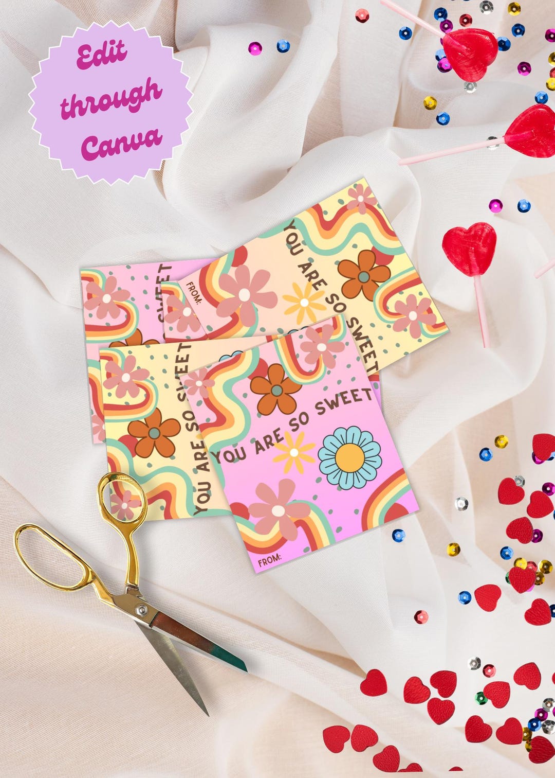 Groovy Valentines Day Cards, Kids Valentine's Day Cards, Printable ...