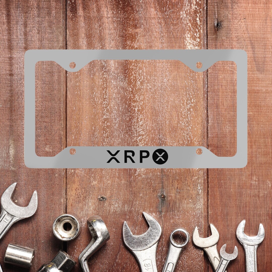 XRP Crypto License Plate Frame, Ripple XRP Car Decor, Crypto License ...
