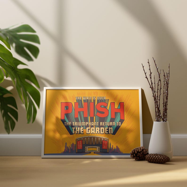 Phish Madison Square Garden Poster, Phish New York NY Tour July 28 aug5 2023 Poster, Summer Tour ...