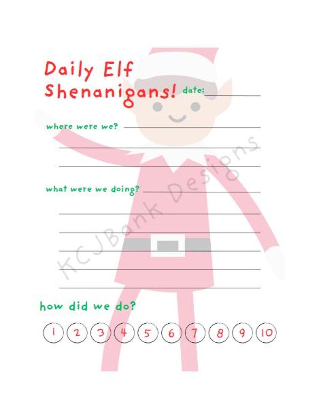Daily Elf Shenanigans Journal Multiple Elves - Etsy