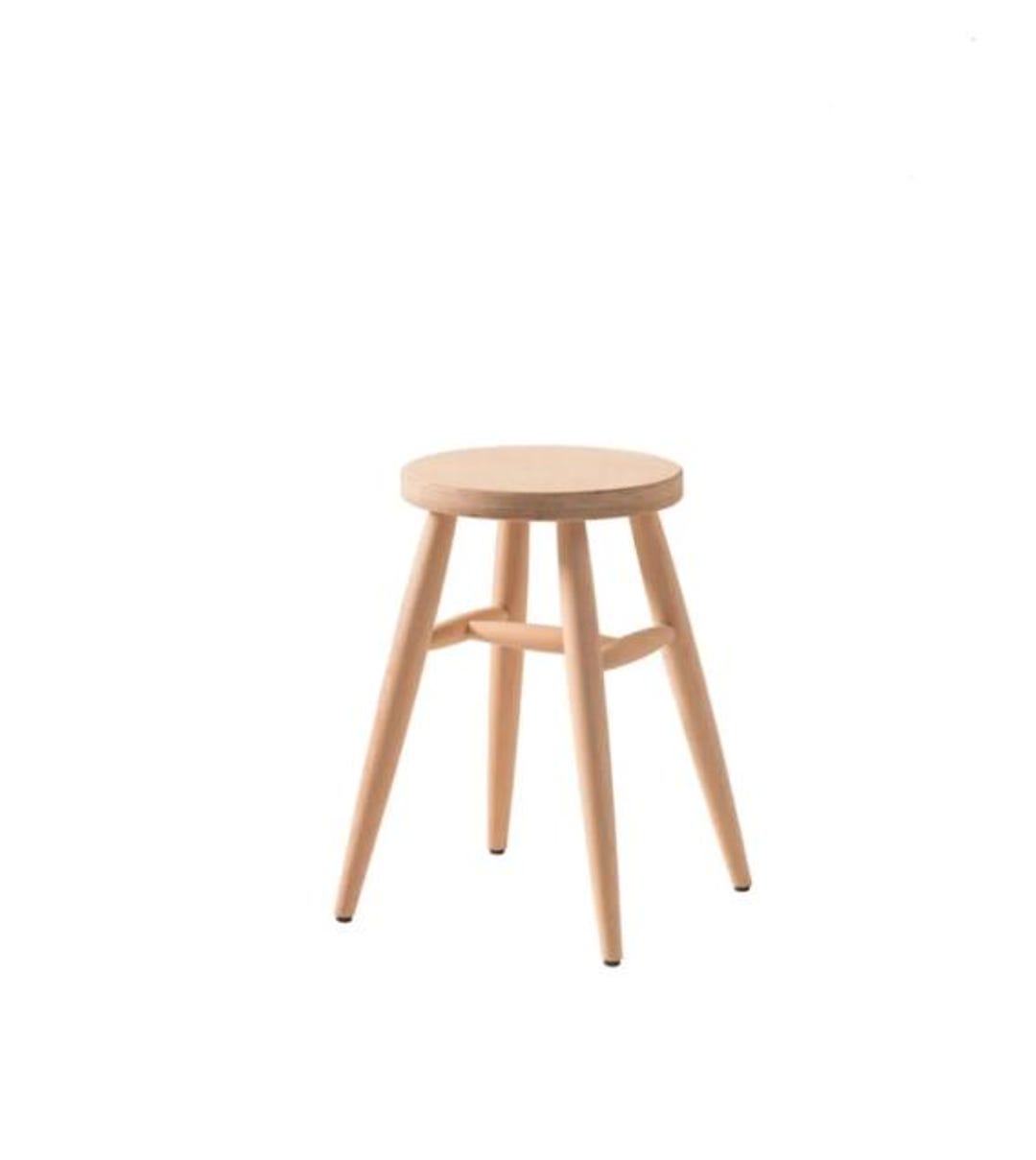 Wooden 32 Cm Round Small Bar Stool Rustic Style, Lightweight & Durable ...