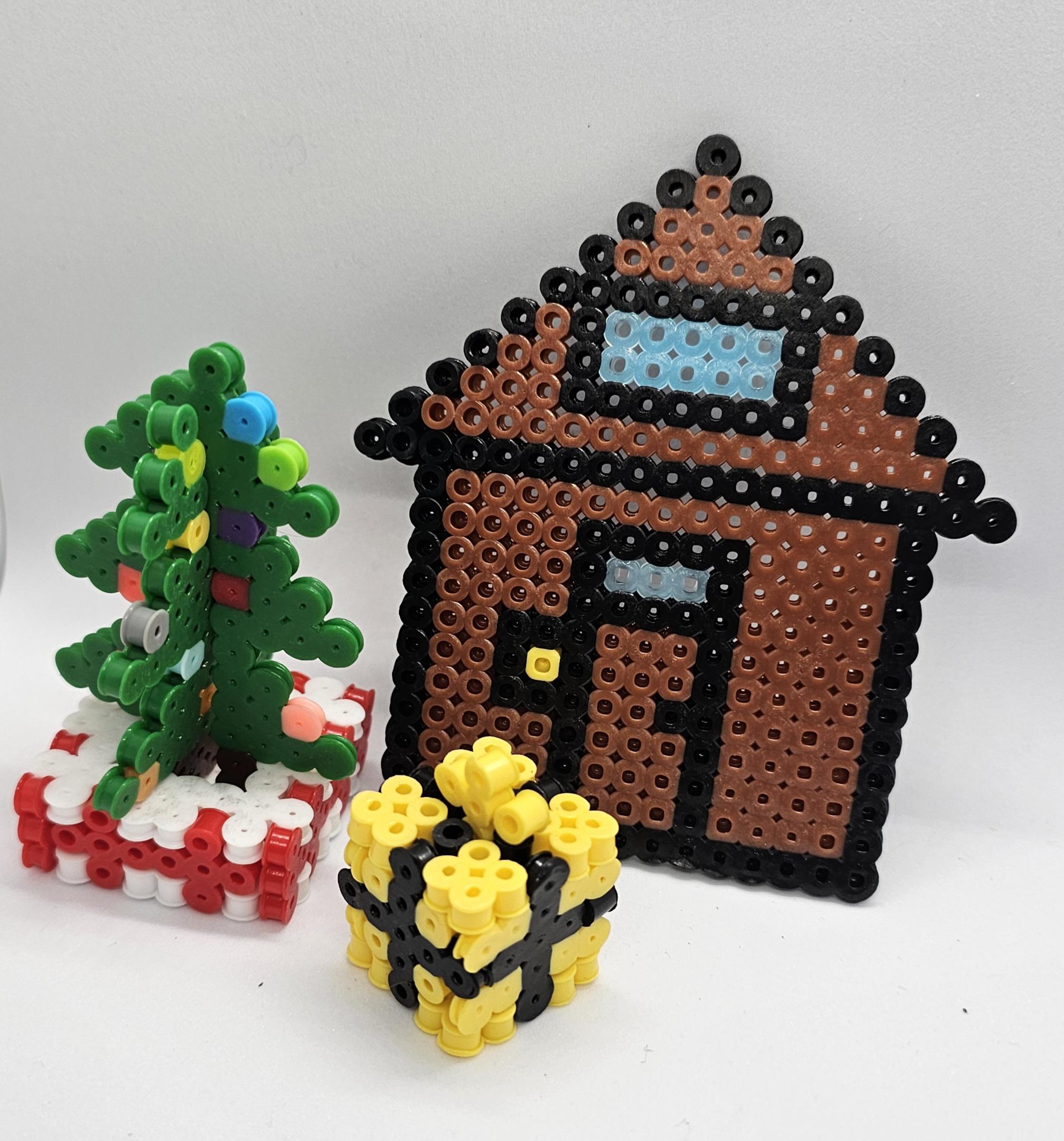 Perler-bead Christmas House Set - Etsy