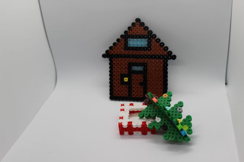 Perler-bead Christmas House Set - Etsy