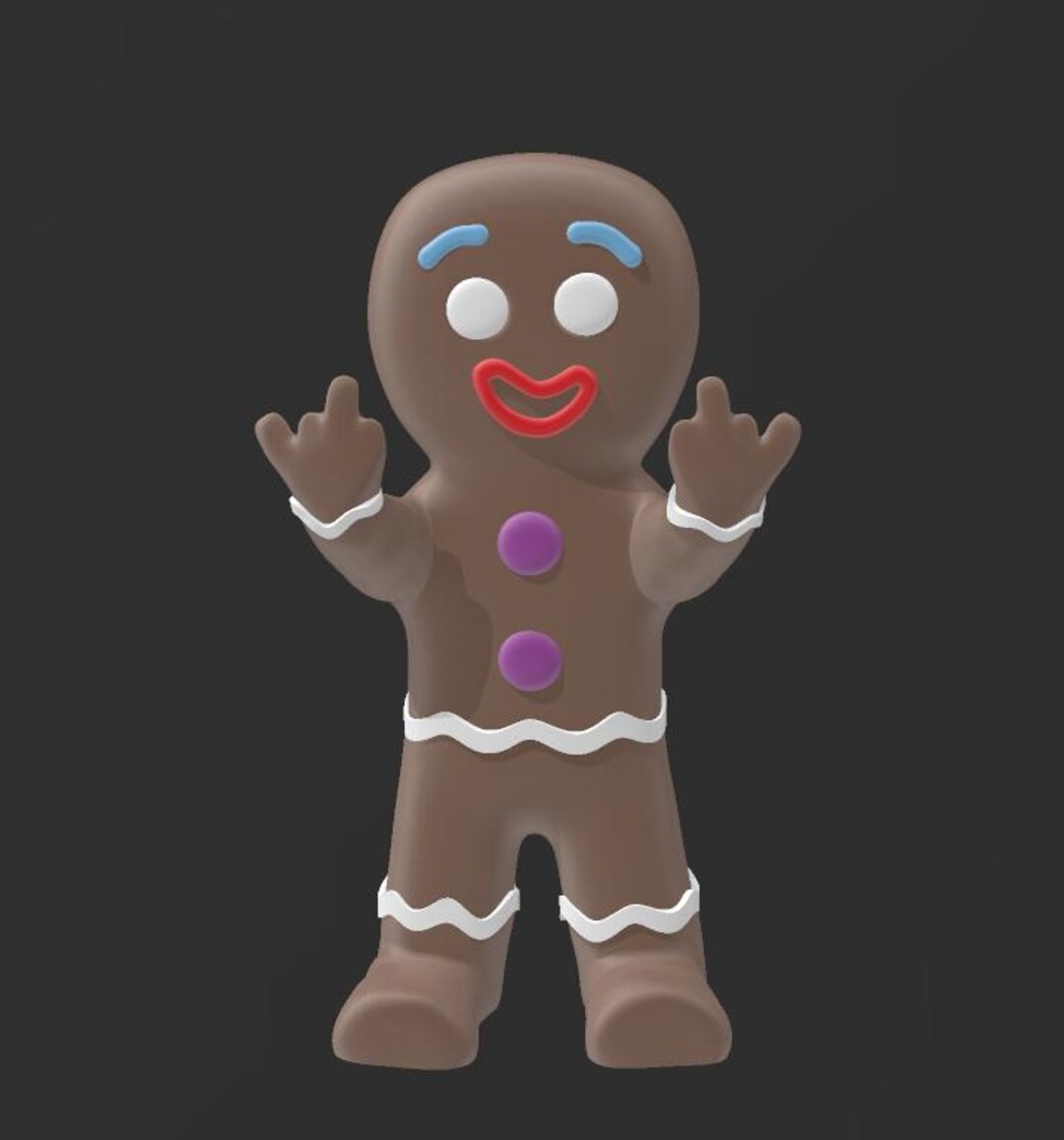 Rude Gingerbread Man Model Files - Etsy