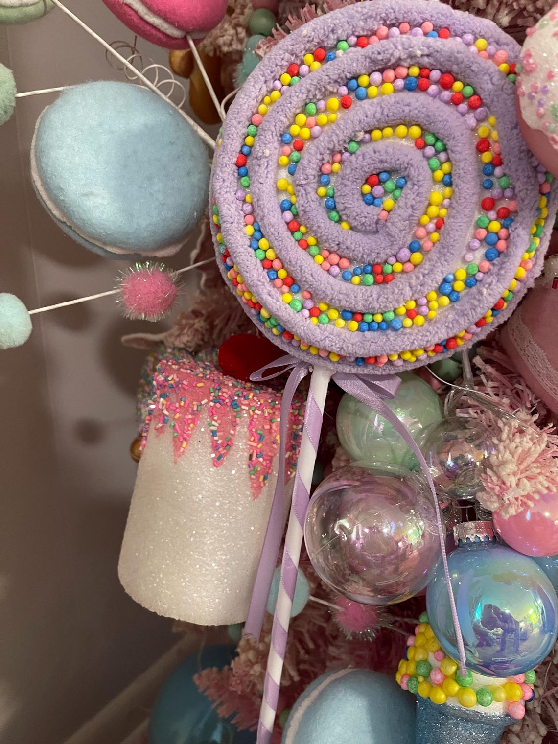 Candyland Christmas Tree Kit Sweets Tree Ribbon and Sprays Candy Tree ...