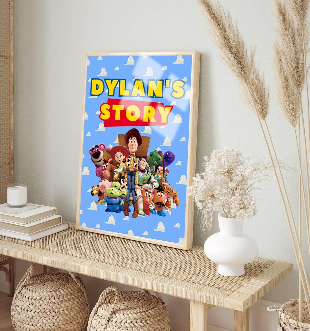 Personalized Toy Story Wall Decor, Custom Name Wall Glass, Toy Story ...