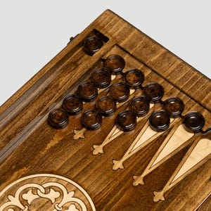 Wooden Backgammon Set With Tree - Etsy