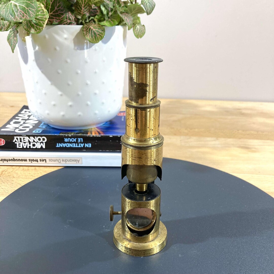 Vintage Brass Microscope, Circa 1930 Antique Scientific Instrument ...