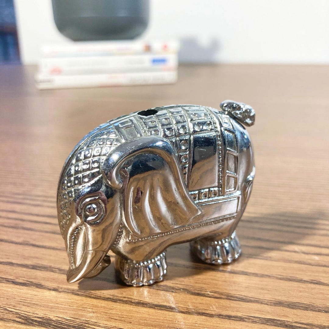 Vintage Chrome Metal Elephant Lighter – Japanese Zoomorphic Style 1970 ...