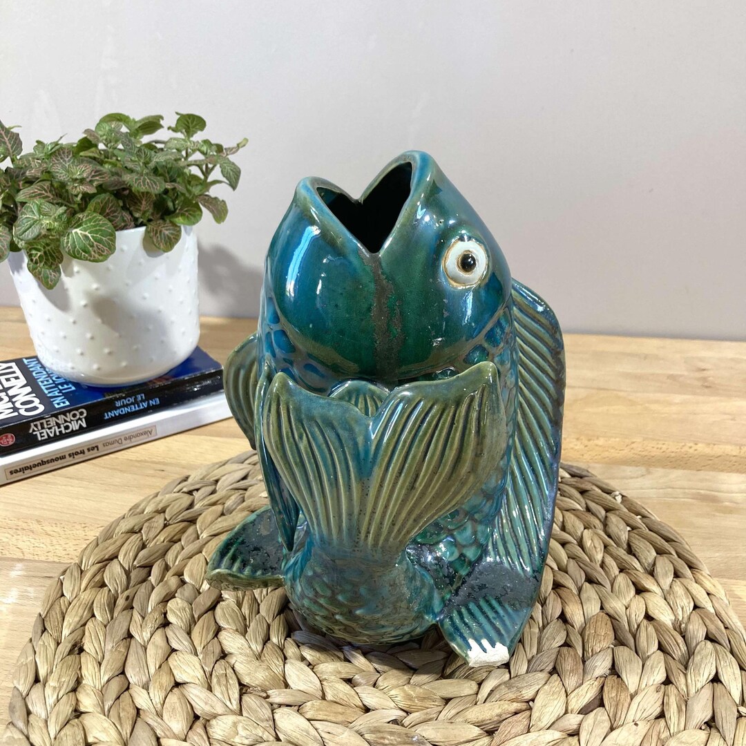 Vintage Ceramic Fish Carafe Retro Kitsch Decor Circa 1960s Original ...