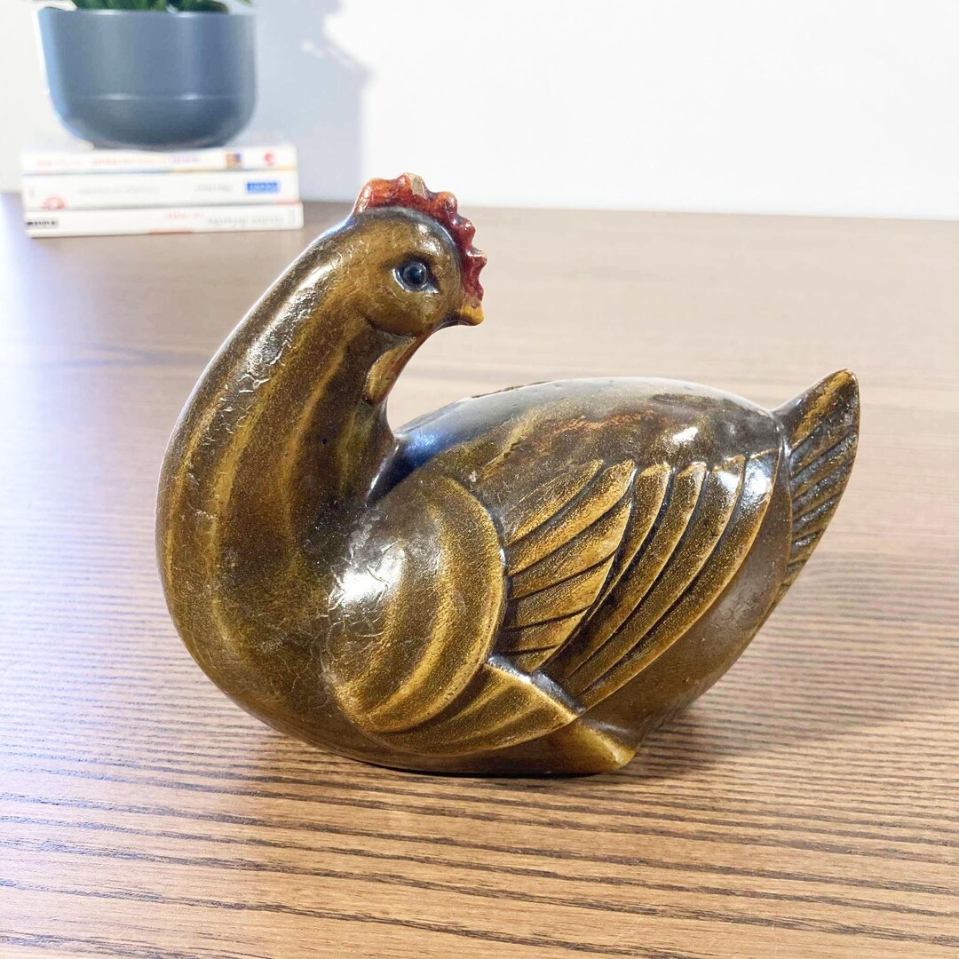 Antique Enamelled Terracotta Hen Piggy Bank – Folk Art 1950 Numbered - Etsy
