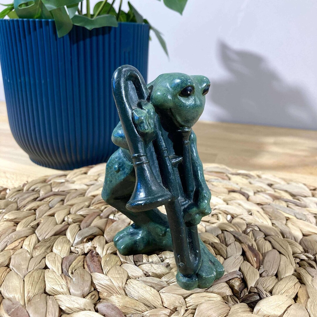 Vintage Figurine - Frog Playing Tuba - 1970s Retro Decoration - Etsy