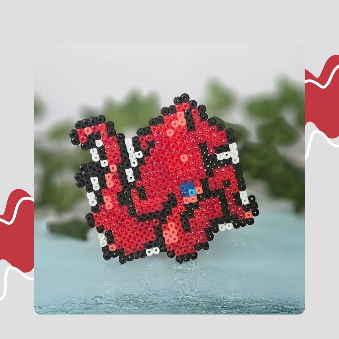 Red Squid Made of Ironing Beads, Perler Beads, Beads, Midi Beads - Etsy