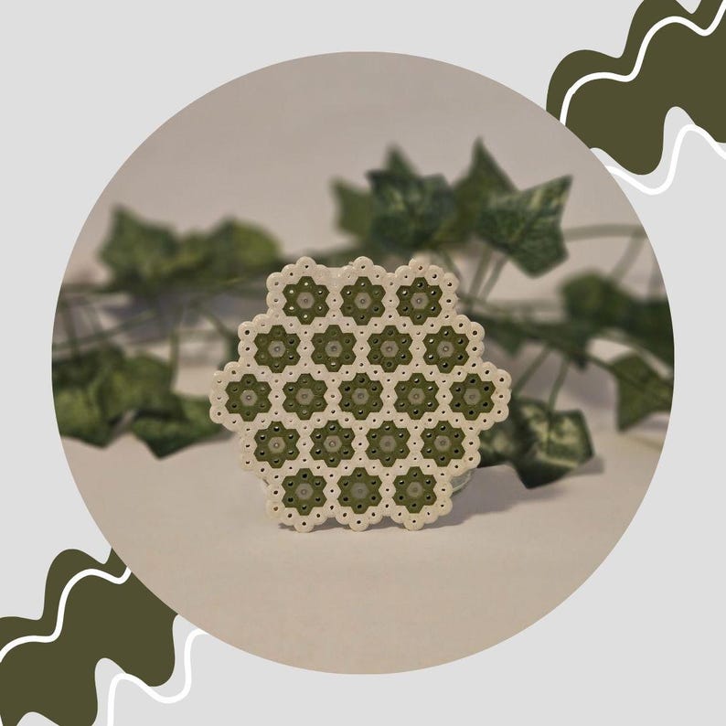 Coaster Hexagon Shape 3 Bit Made of Ironing Beads, Perler Beads, Beads ...