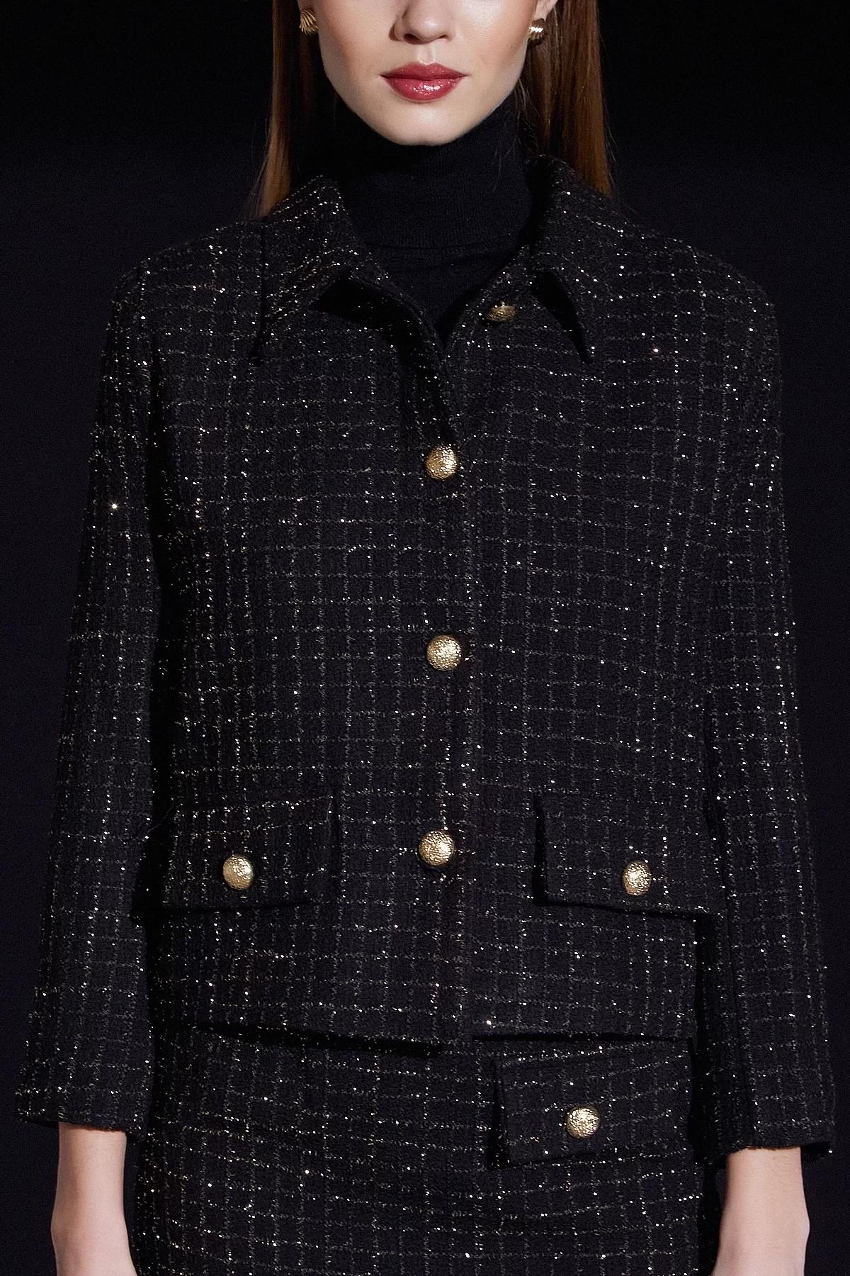 Women’s Tweed Skirt and Jacket Set – Elegant 2-piece Tweed Suit for ...