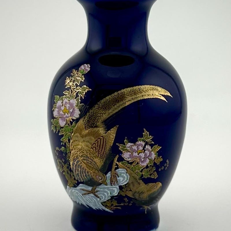 Japanese Cobalt Blue Vase - Etsy