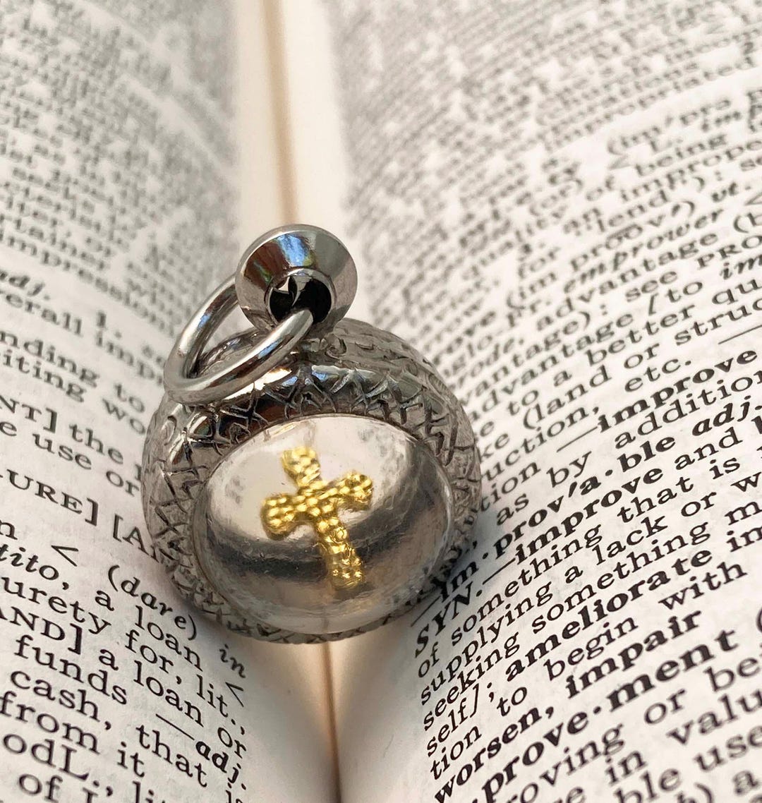 Gold Cross in Locket Necklace - Etsy