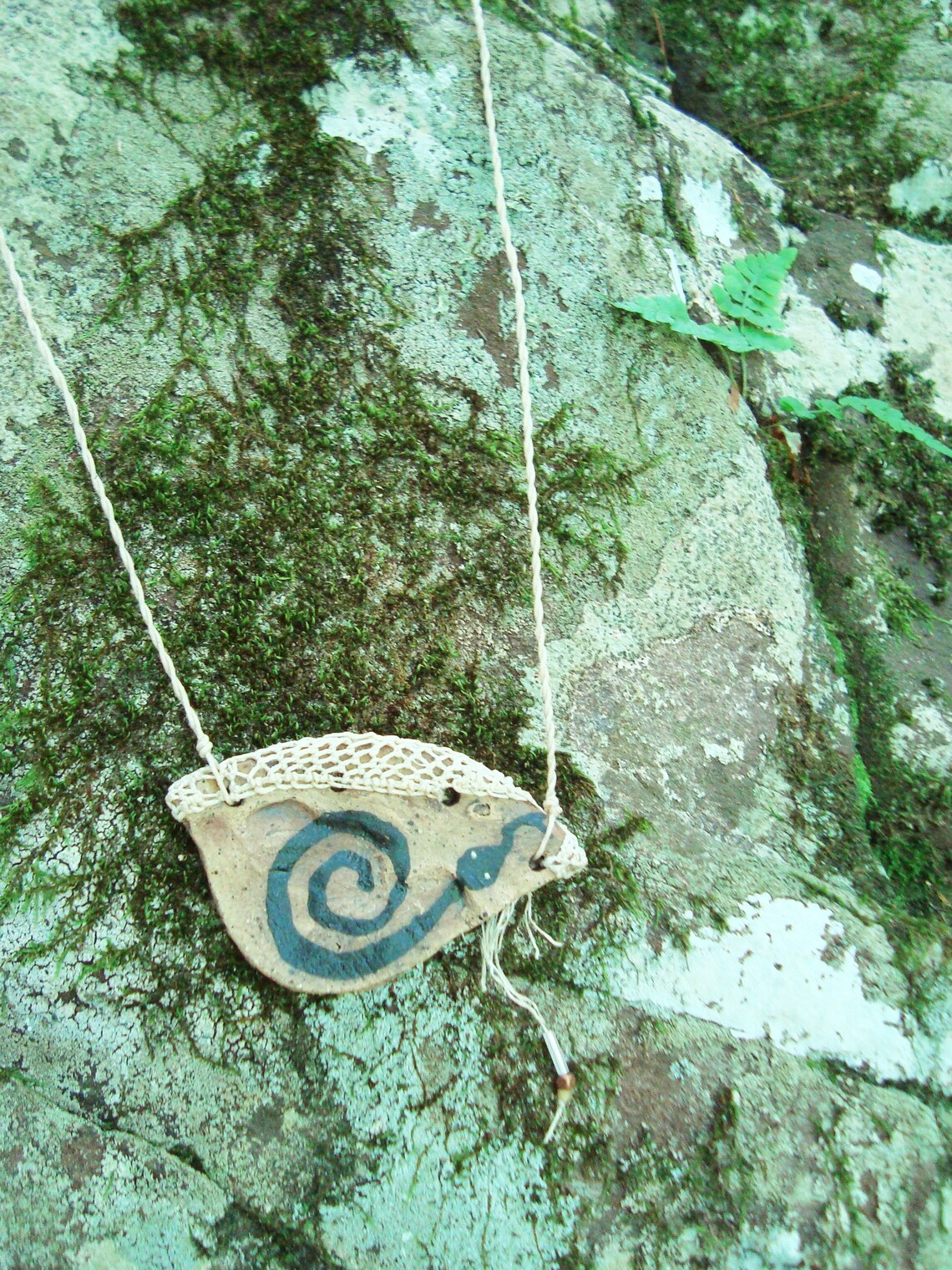 Potsherd Jewelry Eye, Snake, Fiber Pottery Necklace, Glyph, Petroglyph ...