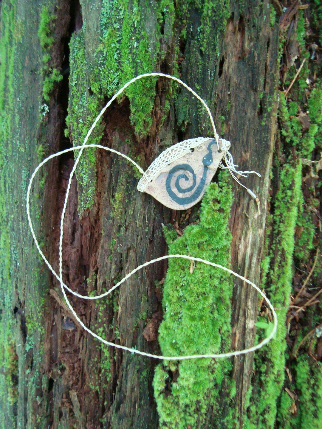 Potsherd Jewelry Eye, Snake, Fiber Pottery Necklace, Glyph, Petroglyph ...