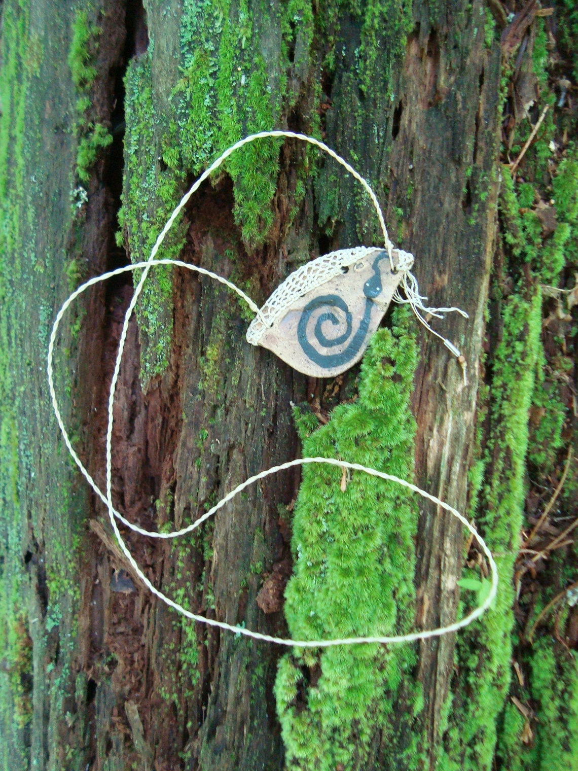 Potsherd Jewelry Eye, Snake, Fiber Pottery Necklace, Glyph, Petroglyph ...