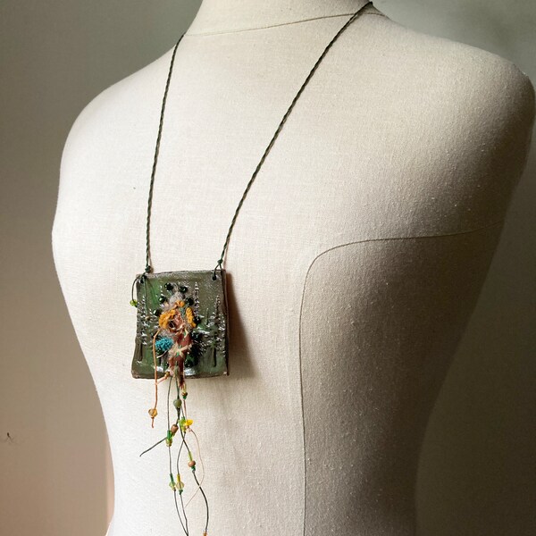 Fiber Necklace - Etsy