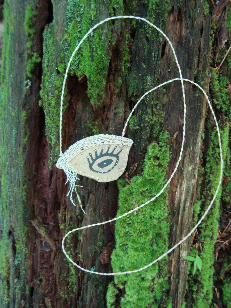 Potsherd Jewelry Eye, Snake, Fiber Pottery Necklace, Glyph, Petroglyph ...