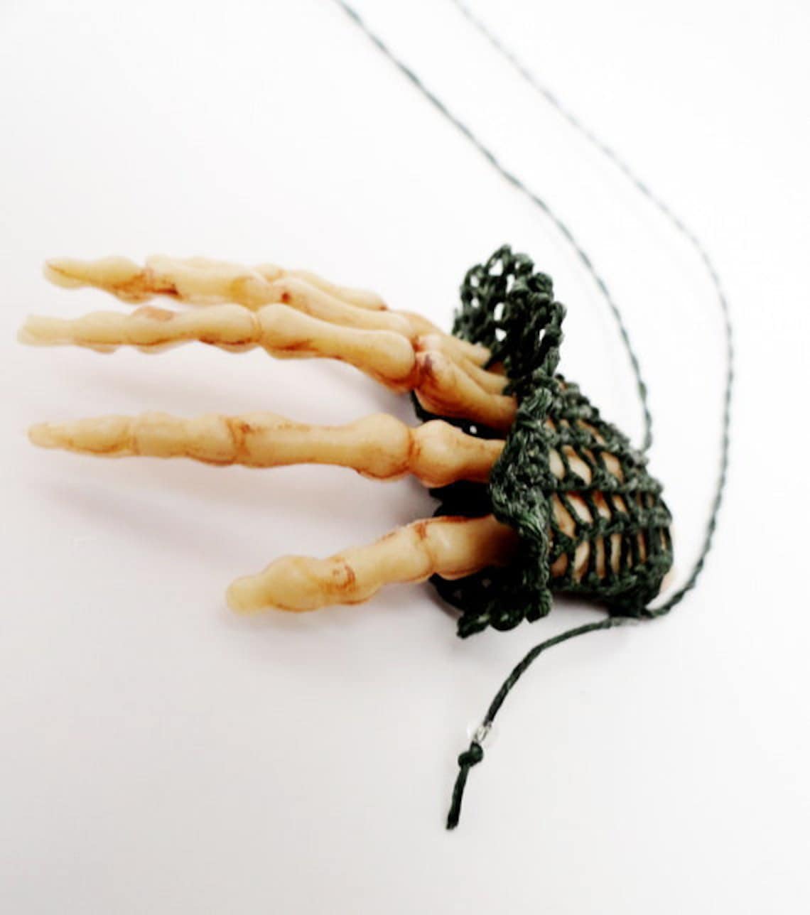 Halloween Severed Hand Necklace Skeleton Necklace - Etsy
