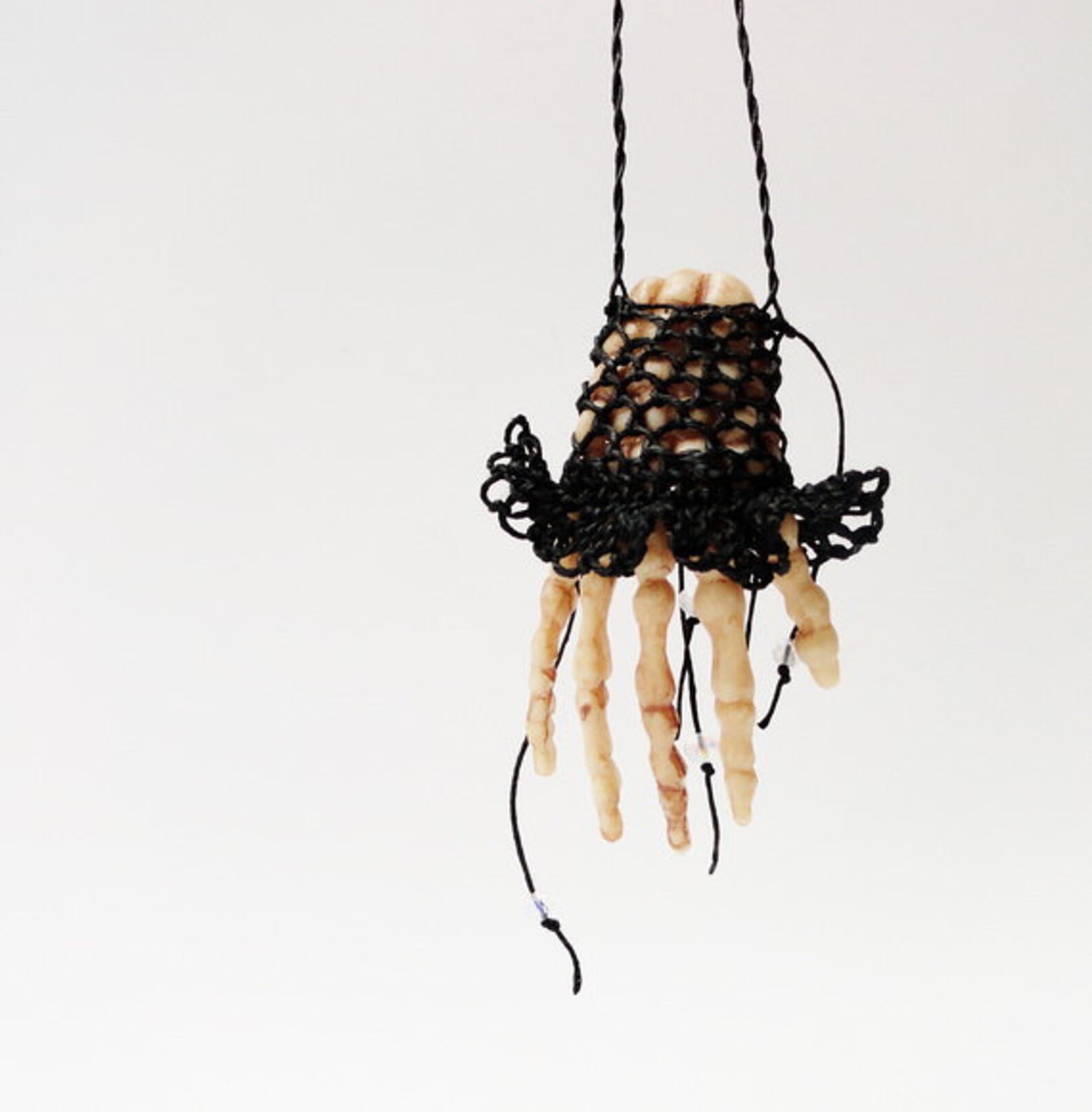 Halloween Severed Hand Necklace Skeleton Necklace - Etsy