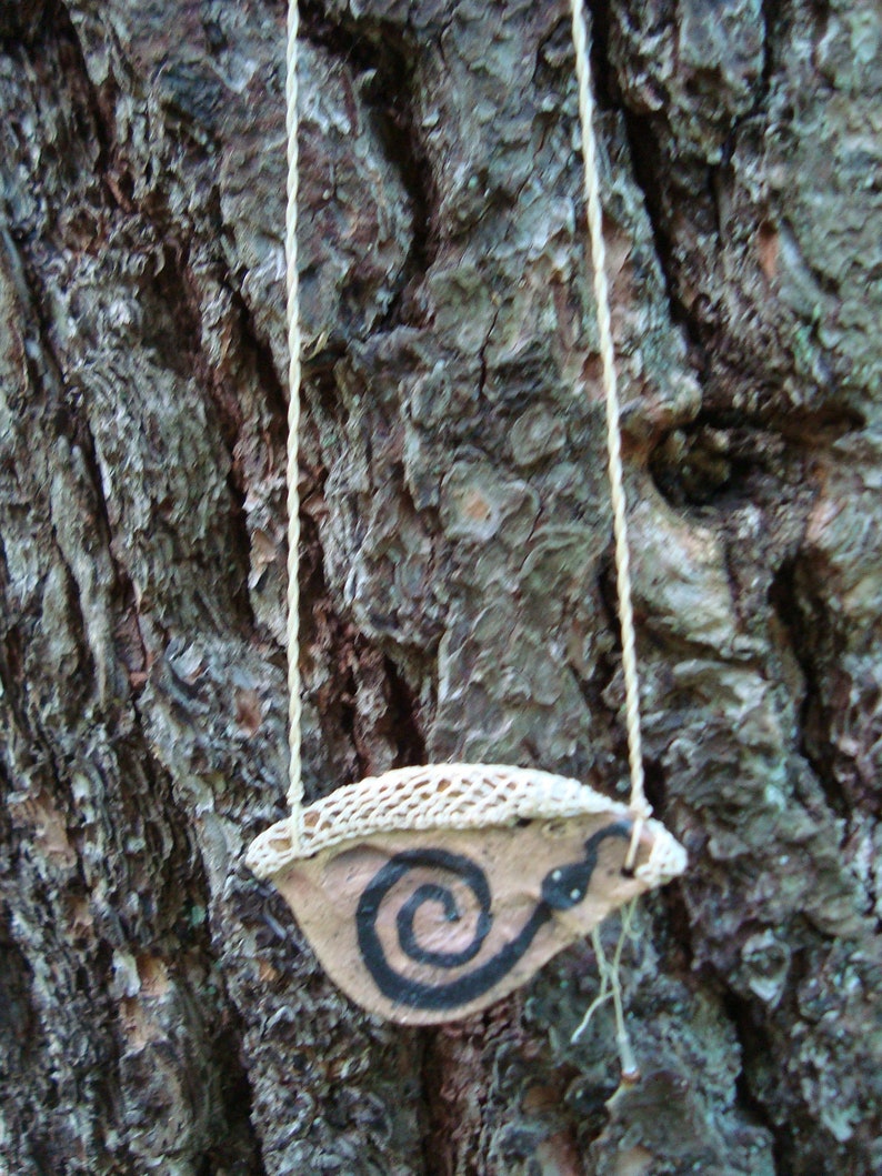 Potsherd Jewelry Eye, Snake, Fiber Pottery Necklace, Glyph, Petroglyph ...