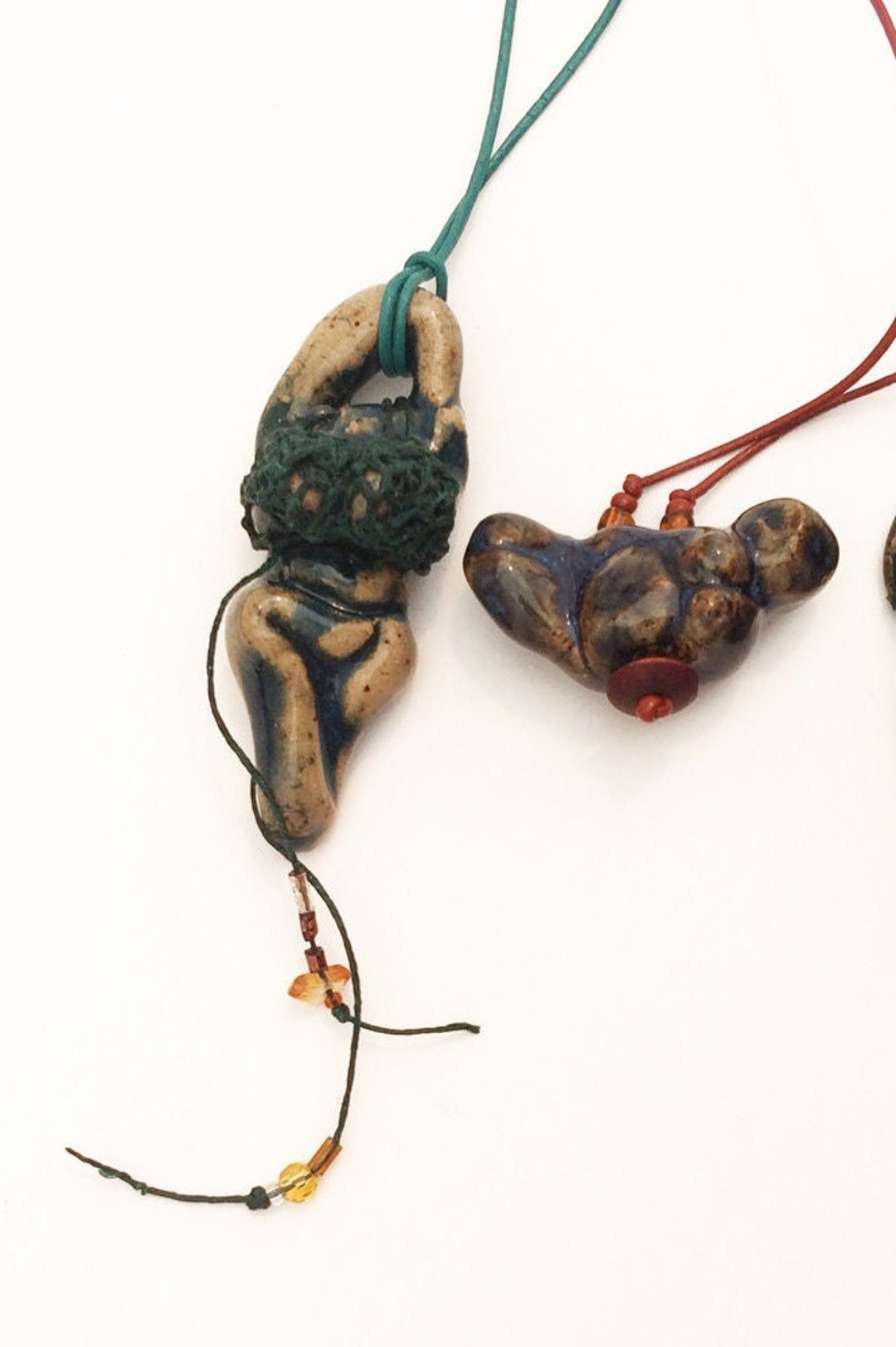 Handmade Pottery Goddess Bead Necklace: Venus of Willendorf Symbol - Etsy