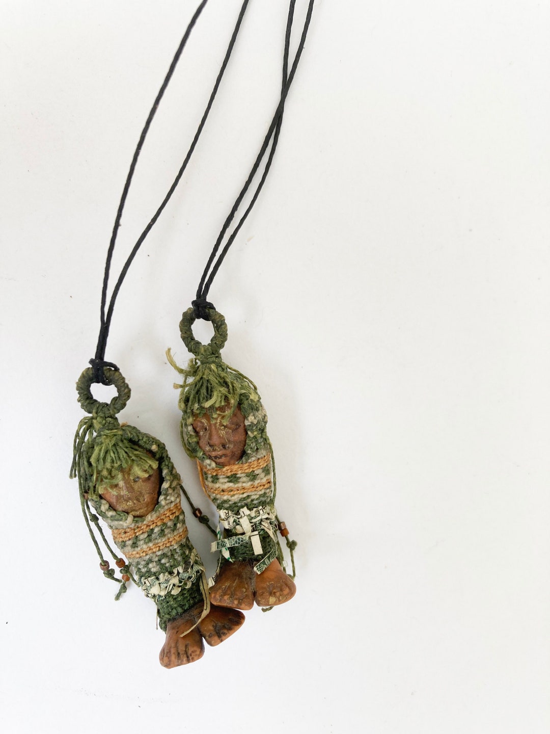 Trinket Necklace, Native American Style Papoose, Shredded Money - Etsy