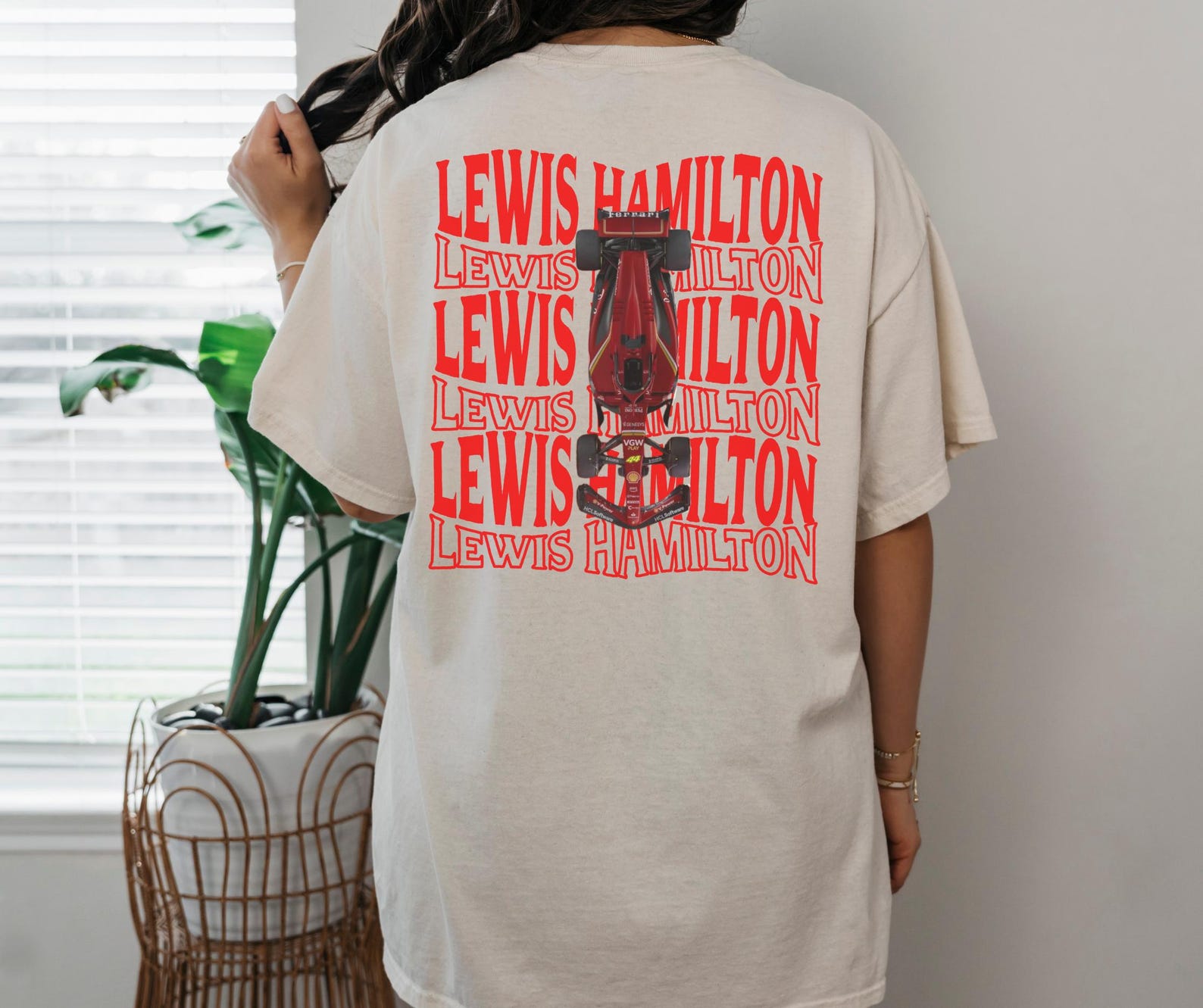 Lewis Hamilton 2025 Ferrari Formula One Gildan 5000 Unisex Tshirt F1 ...