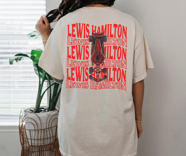 Lewis Hamilton 2025 Ferrari Formula One Gildan 5000 Unisex Tshirt F1 ...