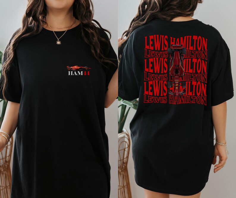 Lewis Hamilton 2025 Ferrari Formula One Gildan 5000 Unisex Tshirt F1 ...