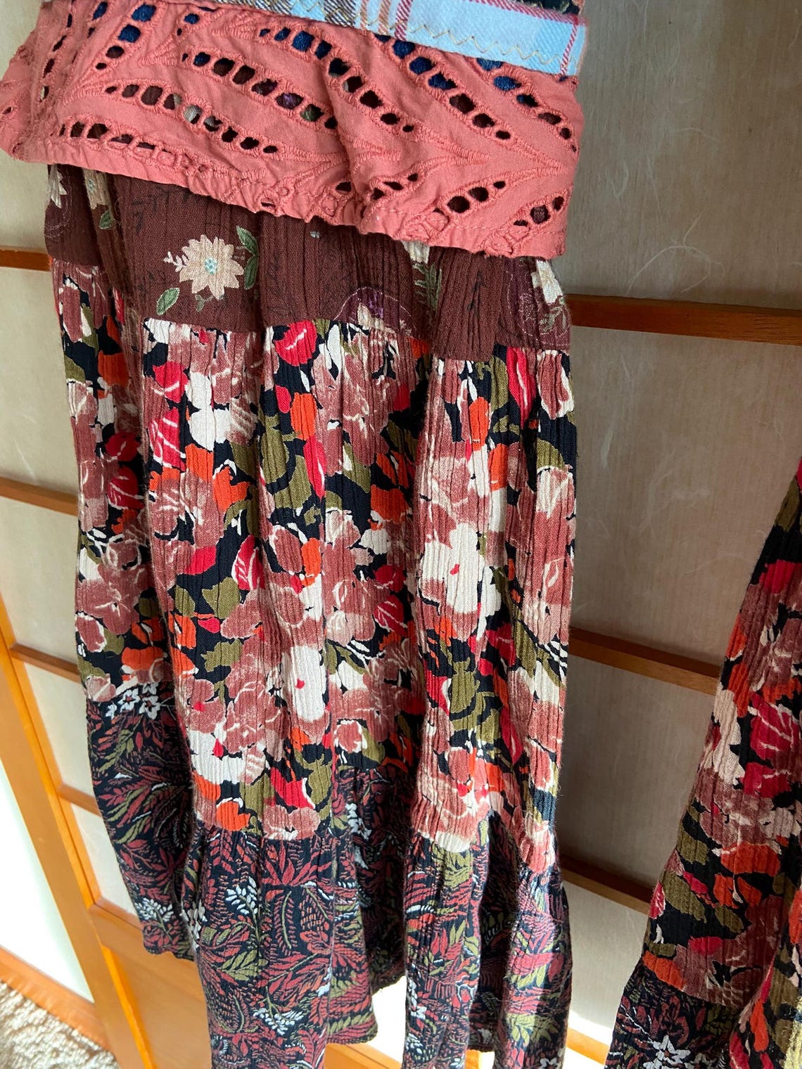 Upcycled Boho Hippie Vibe Jeans With Wide Flounce Hem Size 10 - Etsy